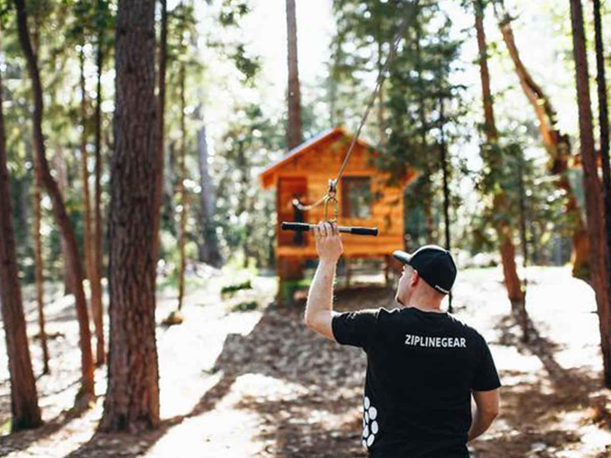 Straight Handlebar for Zip Line Trolley | 14" Steel Grip