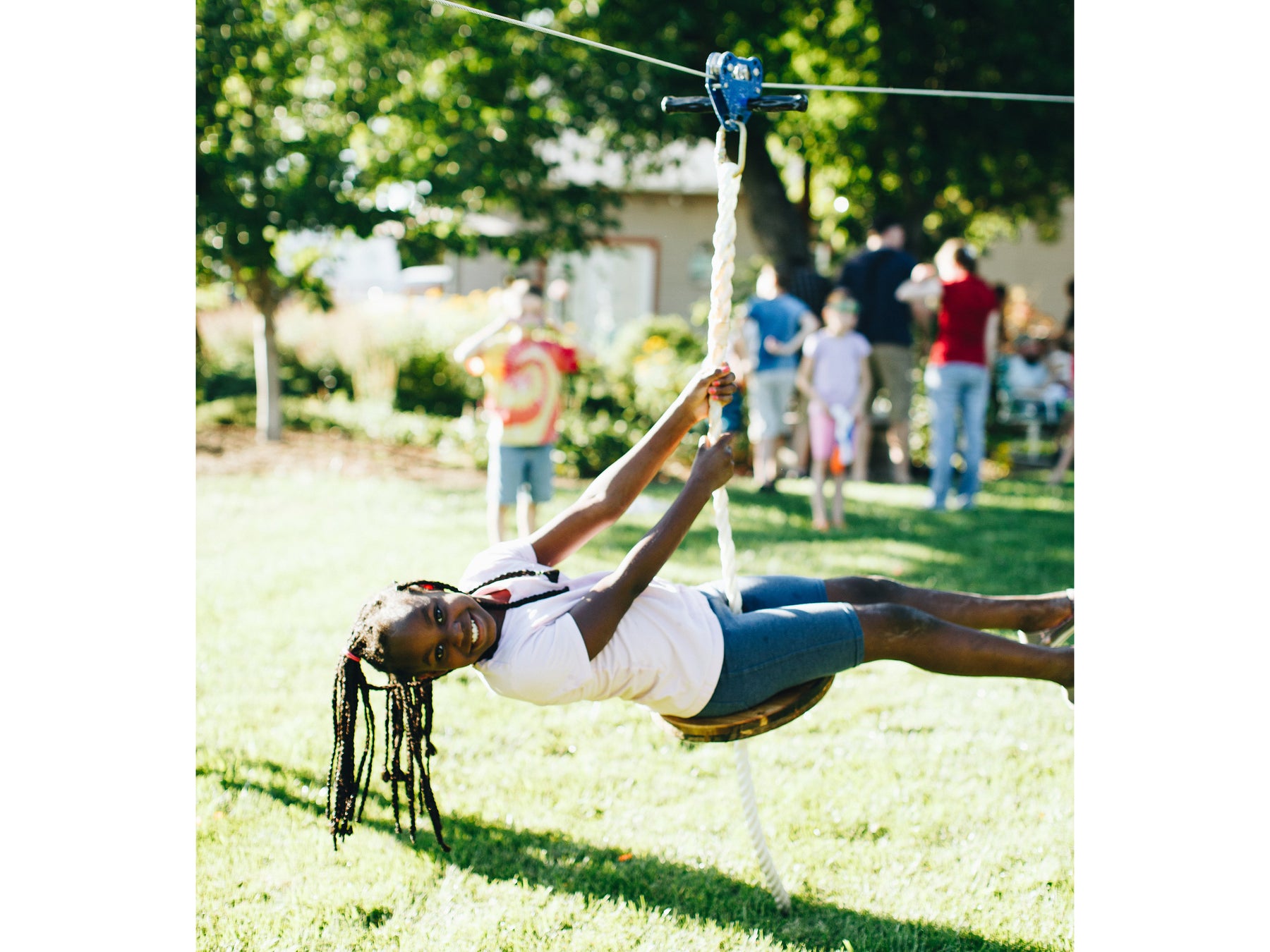 Zip Line Seat - Round Wooden Drifter